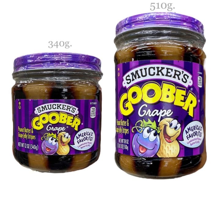 Smucker's Goober Grape Peanut Butter เนยถั่ว รส องุ่น 340 และ 510 กรัม ...