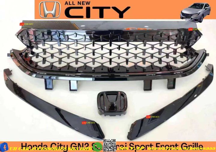 HONDA CITY GN2 SEDAN HATCHBACK 2020-2023 SAMURAI SPORT DIAMOND ABS FRONT GRILL GRILLE | Lazada
