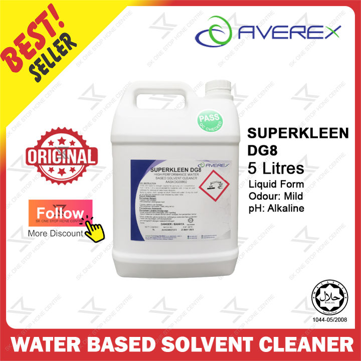 AVEREX High Performance Water Based Solvent Cleaner 5L (SUPERKLEEN DG8 ...