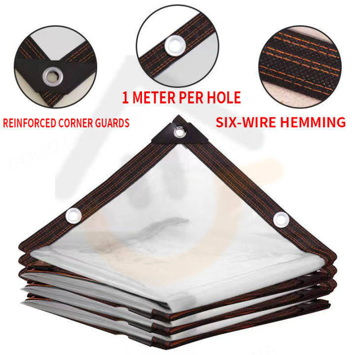 Terpal Plastik Bening Kain Terpal Transparan Anti Air 2x2 Tenda ...