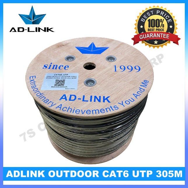 ADLINK CAT6 UTP OUTDOOR CABLE 60M/70M/80M/90M/100M | Lazada PH