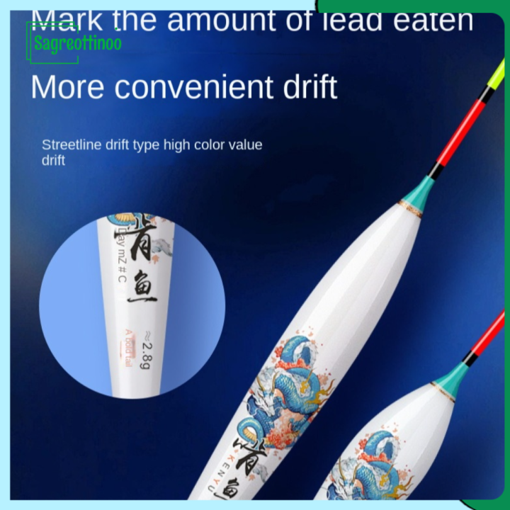 SAGREOTTINOO ตัวบอกสถานะ เหยื่อล่อตกปลาร็อคกี้ ท่อดริฟท์ลื่น หาง ...