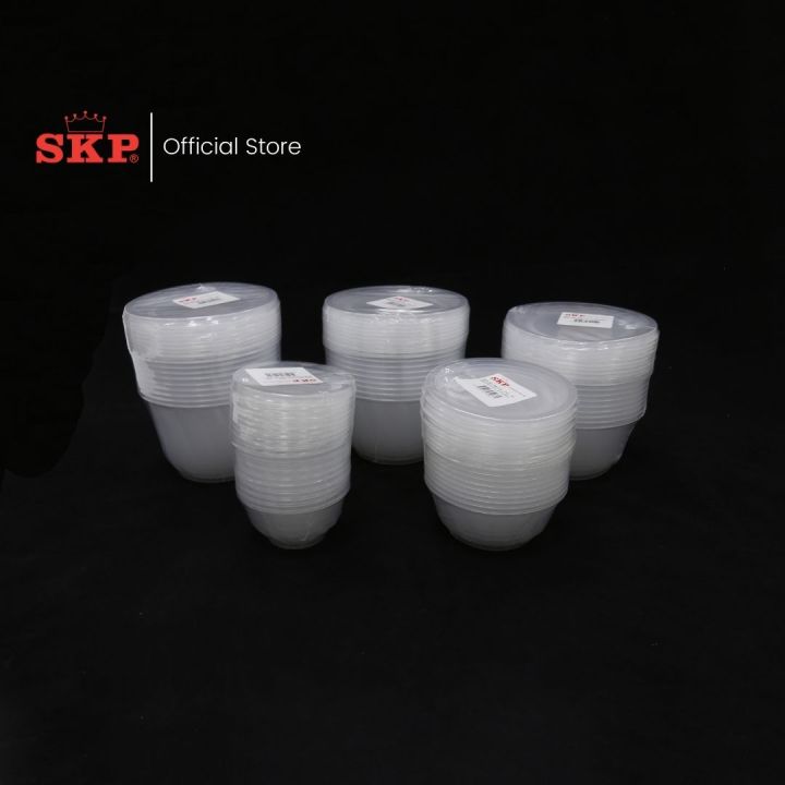 SKP Round Floral Disposable Plastic Bowl With Lid | Lazada Singapore