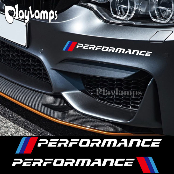 2PCS M Performance Front Bumper Stickers Rear Trunk Decals For BMW F10 ...