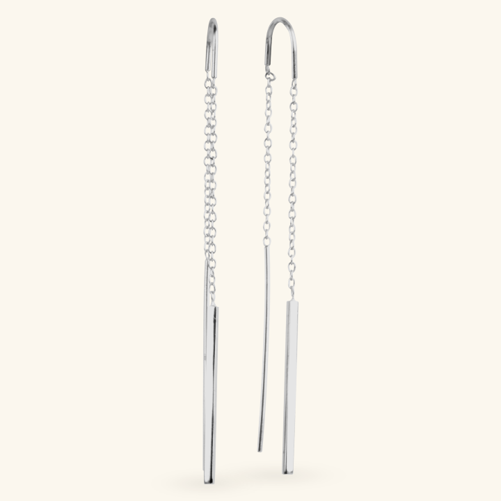 Foundry Bar Threader Earrings Vermeil & Sterling Silver | Lazada PH