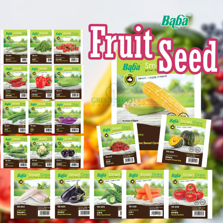 GNC Baba Seed Fruit Seed Biji Benih Buah Buahan Benih Sayuran Pelbagai ...