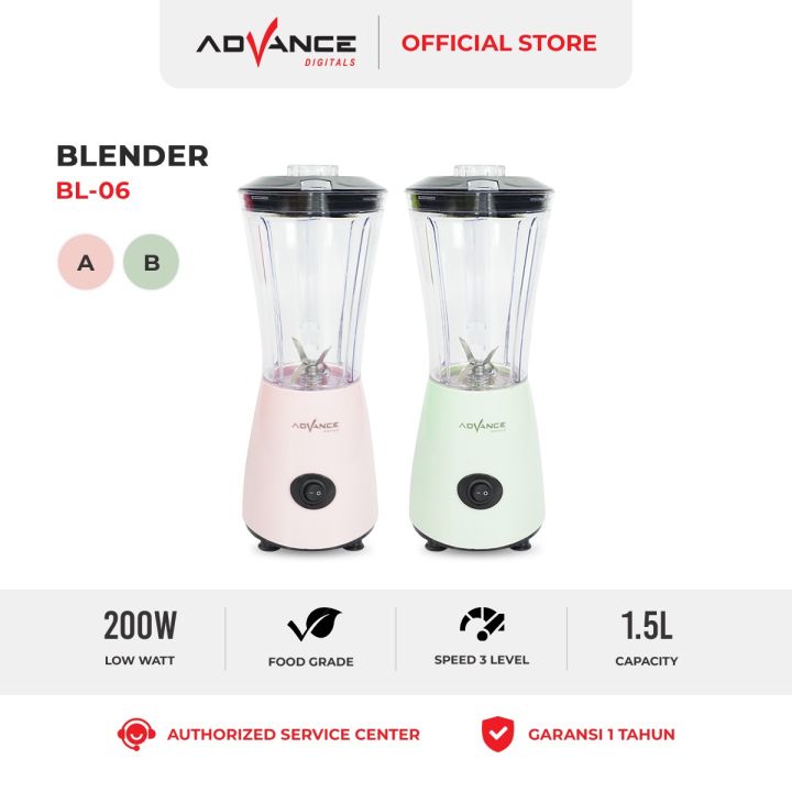 Advance BL-06 Blender Serba Guna Murah 1.2L Chopper Plastik Juicer Advance Bl-06/Bl-6/BL6 180 ...