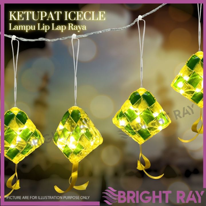 [2024] 4.5M Icecle Lampu Ketupat Raya Lip Lap Eid Light Lampu Gantung ...