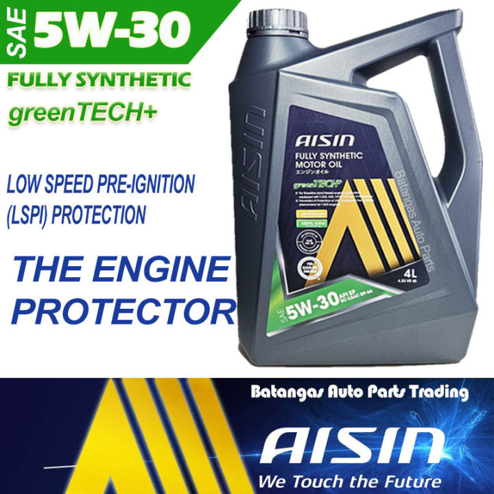 AISIN FULLY SYNTHETIC MOTOR OIL SAE 5W-30 (GASOLINE / DIESEL) 4L ...