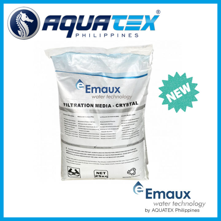 EMAUX Glass Filtration Media for Pool Sand Filter 25kg/bag | Lazada PH
