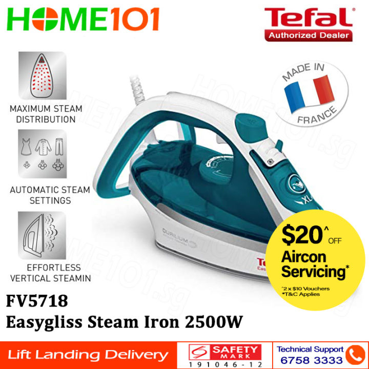 Tefal Easygliss Steam Iron 2500W FV5718 | Lazada Singapore