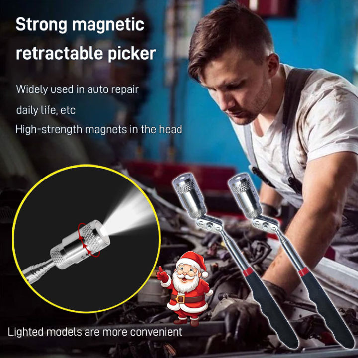 Strong Magnetic Telescopic Pickup with Led Light Metal Suction Stick ...