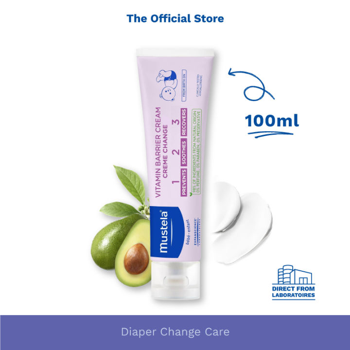 Mustela Vitamin Barrier Cream 123 for Diaper Rash 100ml [Diaper Change ...