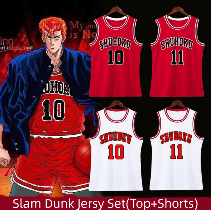clu Slam Dunk Cosplay Jersy Shirts Shorts Anime Shuhoku Costume ...