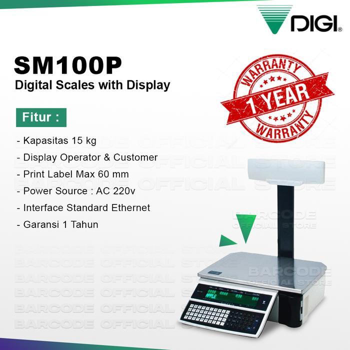 TIMBANGAN BUAH SAYUR PRINT LABEL HARGA DIGI SM100 P - DIGI SM 100 P ...
