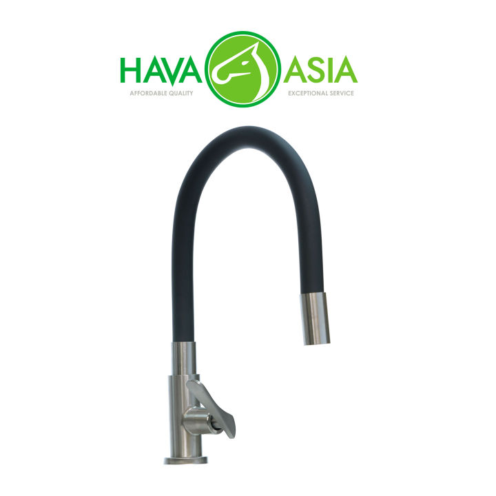 HavaAsia Stainless Steel 304 Gooseneck Kitchen Faucet Cold Faucet Wash ...