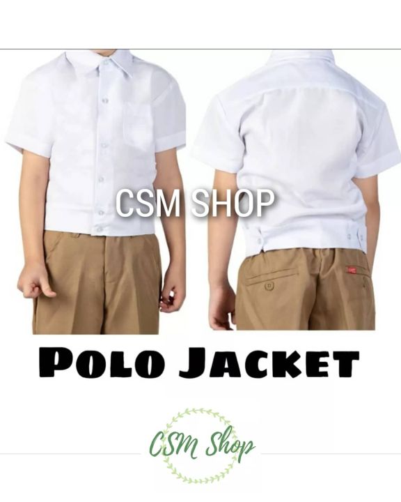 School Uniform White Polo Jacket for Kids and Young Adult | Lazada PH