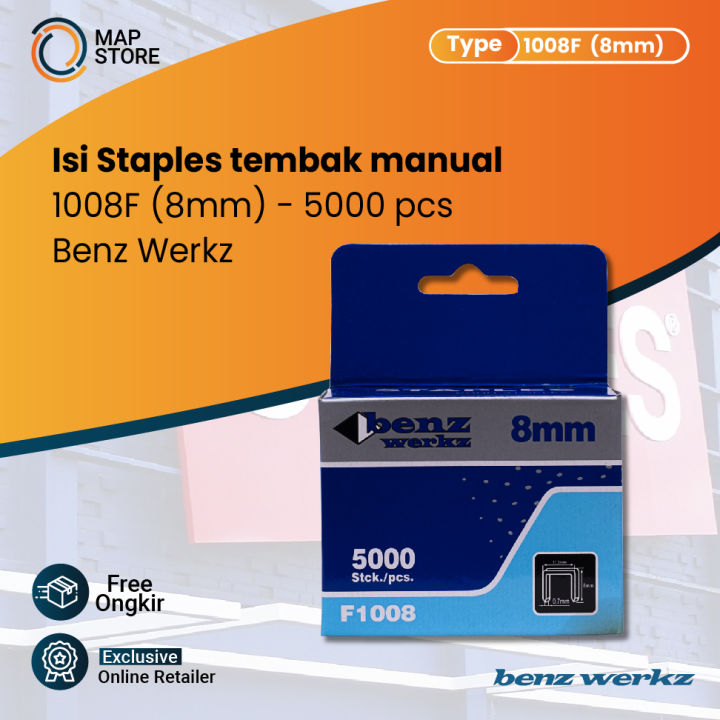 Isi Staples Tembak Manual 8mm 5000 pcs BENZ 1008F | Lazada Indonesia