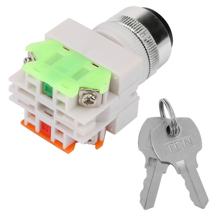 Key Operated Switch 2 Position Security Key Lock Switch LAY37-11Y/21 ...
