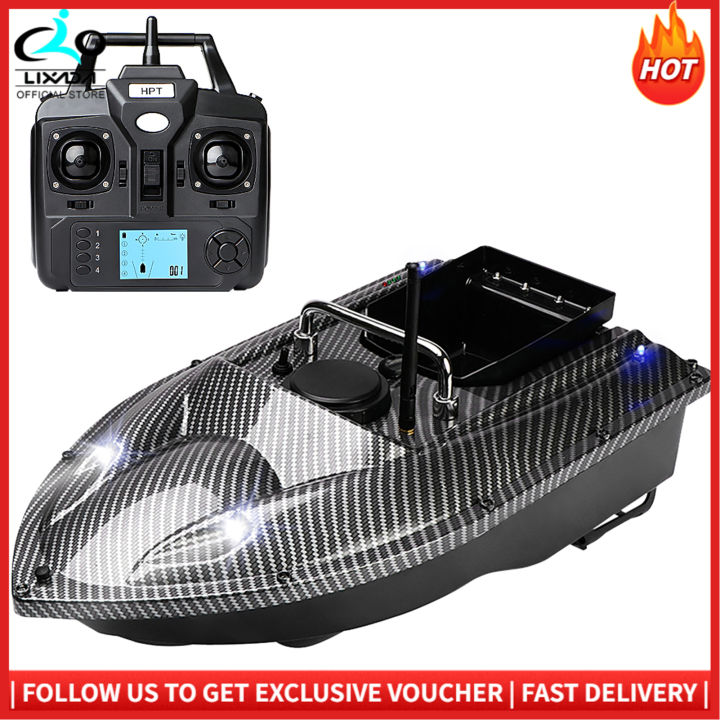 LIXADA GPS Fishing Bait Boat with Single Bait Containers Automatic Bait ...