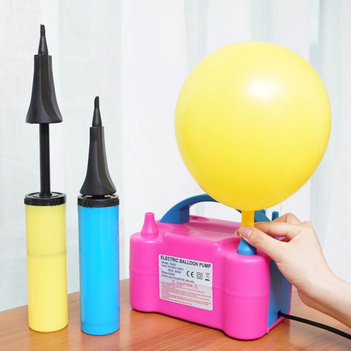 Electric Balloon Air Pump Inflator Dual-Nozzle Globos Machine Air Balloon Blower for Party ...