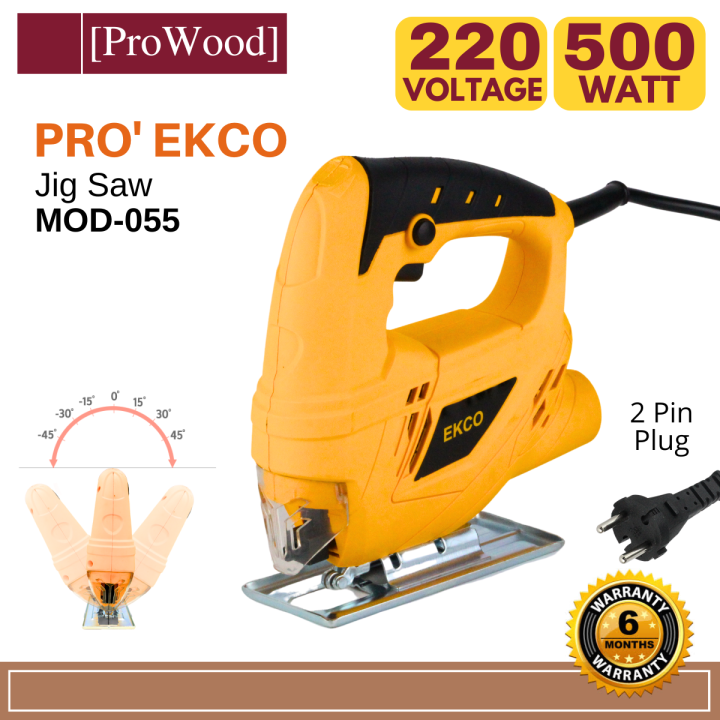 PRO' EKCO MOD-055 Electric Jig Saw 500W High Speed Cutter Machine Bevel ...