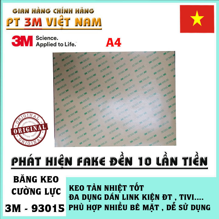 Băng keo 2 mặt mỏng 3M 93015 300LSE dán cảm ứng , dán ốp da chịu nhiệt ...