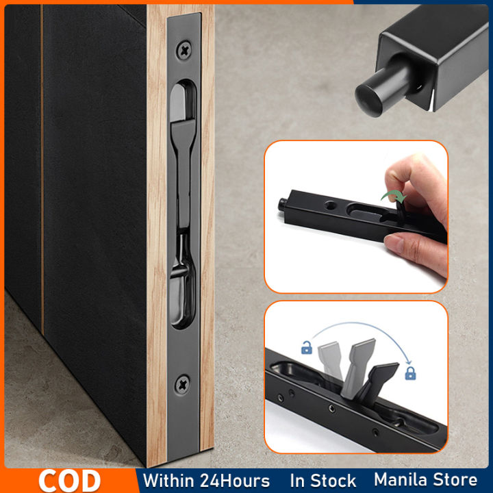 Door Flush Bolt 6 Inch Stainless Steel Concealed Sliding Bolt Lock ...
