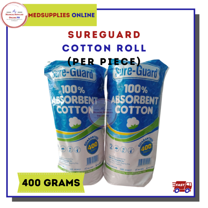 SURE-GUARD ABSORBENT COTTON ROLL 400g | Lazada PH