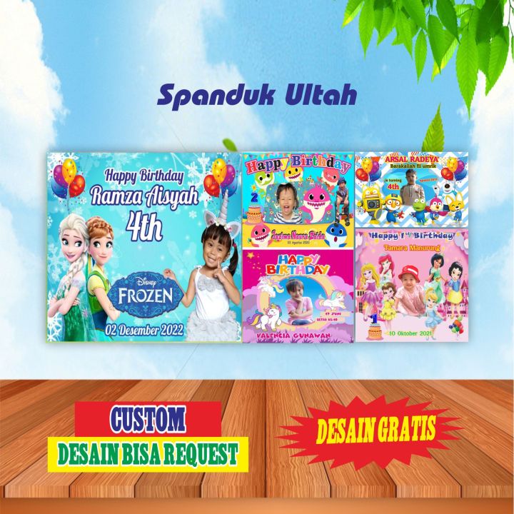 Banner Spanduk Ulang Tahun Backdrop Ultah Bisa Request Desain | Lazada ...