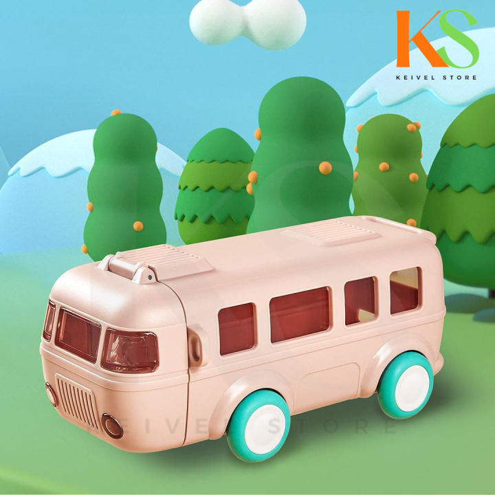 Botol Minum Anak Flip Top Bus Unik Roda Bergerak Baby Bottle Water Bus ...