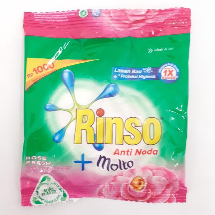 RINSO Deterjent Bubuk Rose Fresh + molto anti bau & apek 44gr RENCENG ...