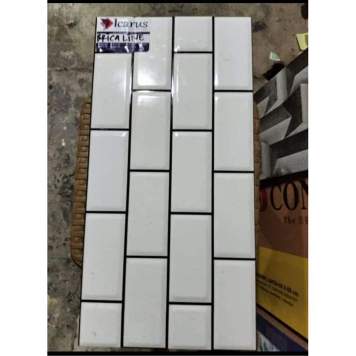 Keramik dinding motif Brica line kw 2 ukuran 25x50 | Lazada Indonesia