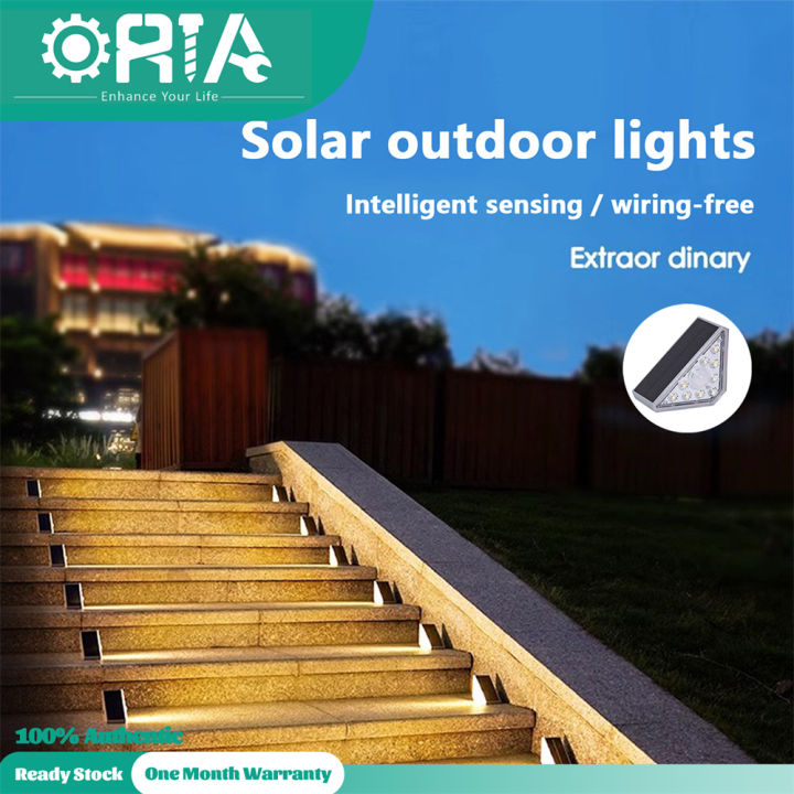 ORIA Solar Stair Light LED Solar Step Lights Waterproof Motion Sensor ...
