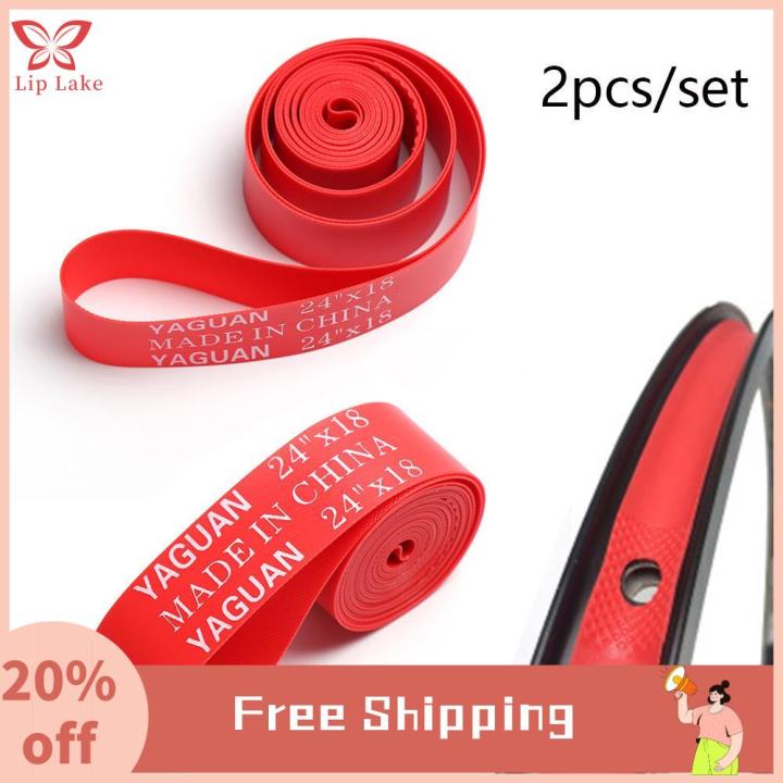 LIP LAKE 2Pcs High Quality Top Red Anti Puncture Tape Bike Inner Tube ...