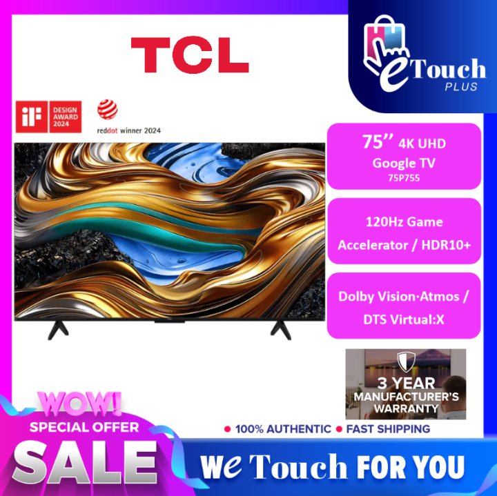 TCL TV 4K Ultra HD P755 I GOOGLE TV Series / Android Smart 4K UHDR LED ...