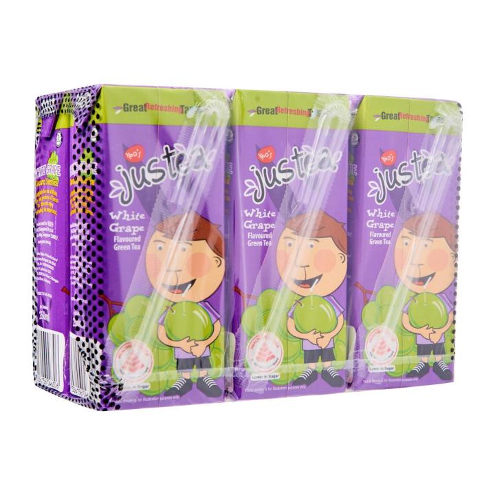 Yeo's Justea White Grape Green Tea Packet Drink 250ML (Pack Of 6 ...