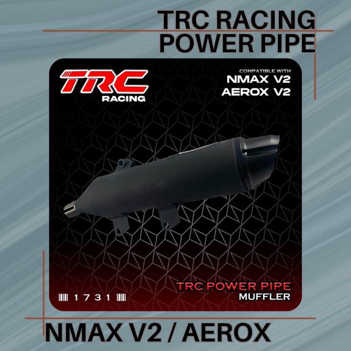TRC Racing NMAX V2 / AEROX V2 Power Pipe Muffler Exhaust with Removable ...