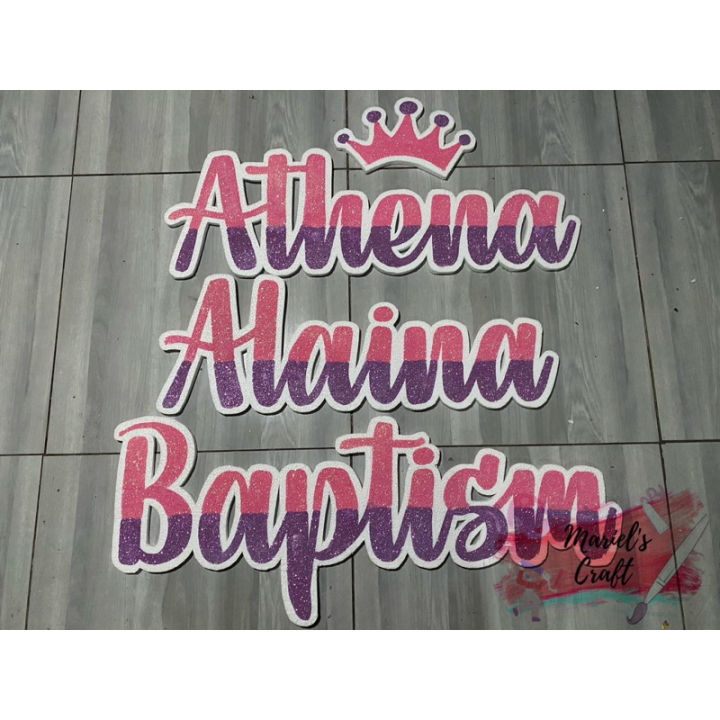 "12 Inches" STYRO NAME LETTERING BACKDROP | Lazada PH