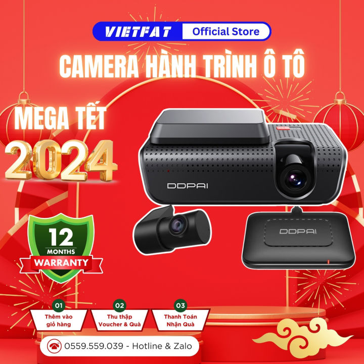 Camera hành trình DDPAI X5 Pro – 4G Box Độ phân giải 4K Xem trực tiếp ...