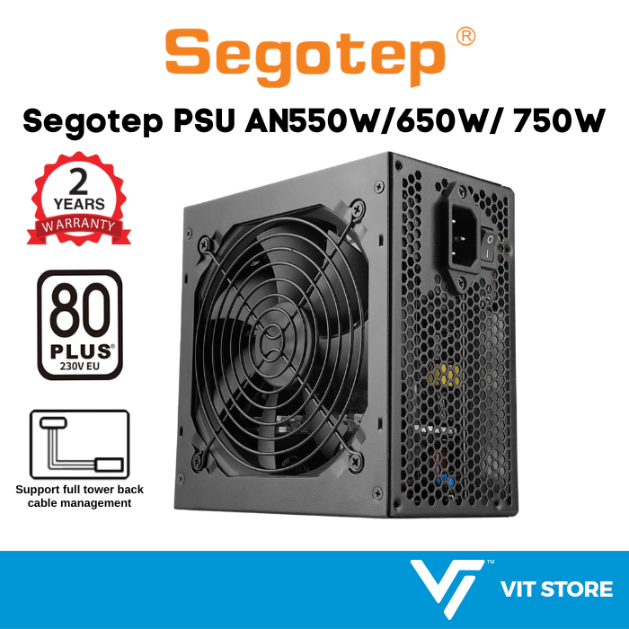 Segotep AN550W, AN650W, AN750W ATX PSU | 80 Plus, Non-Modular (550W / 650W / 750W) Gaming Power ...