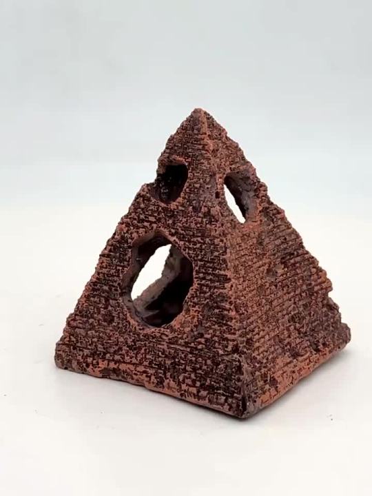 Fish and Shrimp Shelter Simulation Egyptian Pyramid Resin Crafts Fish ...