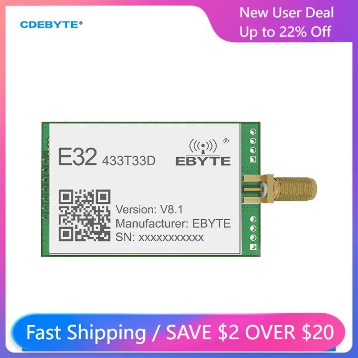E32-433T33D SX1278 Lora Module UART RF 433Mhz 33Dbm High Power SMA 16Km Long Range Wireless ...