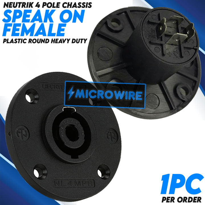 MW Neutrik speakON 4 Pole Male Chassis Mount Connector - Round | Lazada PH