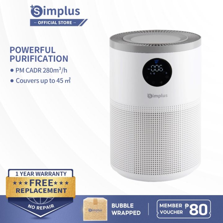Simplus Air Purifier Effective Area 35-45㎡ 3 Stages of Filtration HEPA ...