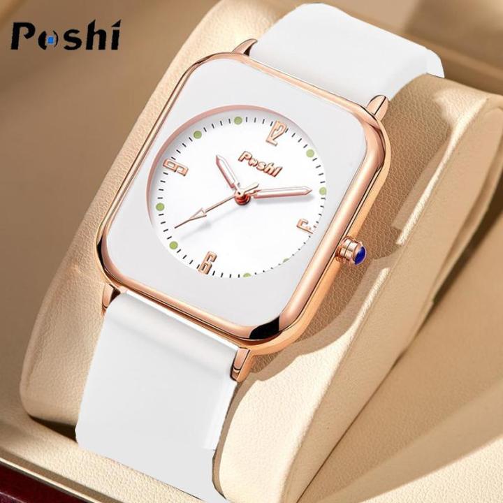POSHI New Style Ladies Fashion Casual Watch White Dial Simple Korean ...