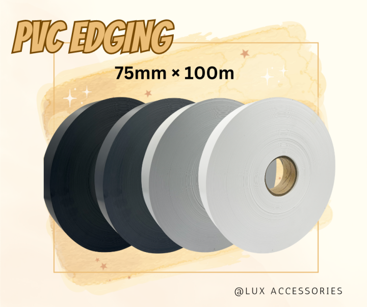 PVC Edging | 75mm × 100 Meter | Pagar | Dark Grey | Black | Lazada