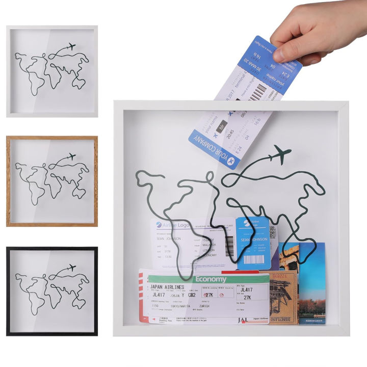 Festival Memory Box Travel Adventure Ticket Shadow Box Wooden Frame ...