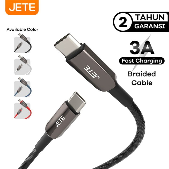 JETE CX9 Kabel Data Type C to Type C PD 65W Fast Charging 3A | Lazada ...