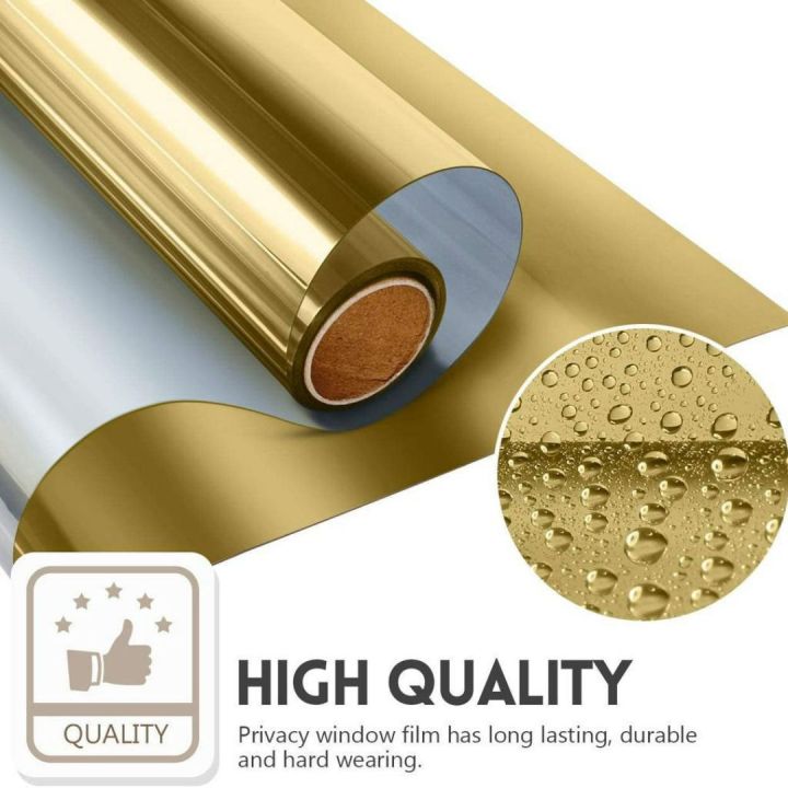 HomeMakers Gold Window Film High-Quality Reflective Glass Sticker with ...